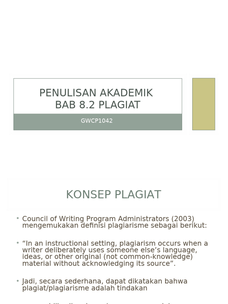 Bab 8.2 Etika Dan Plagiat Dalam Penulisan | PDF