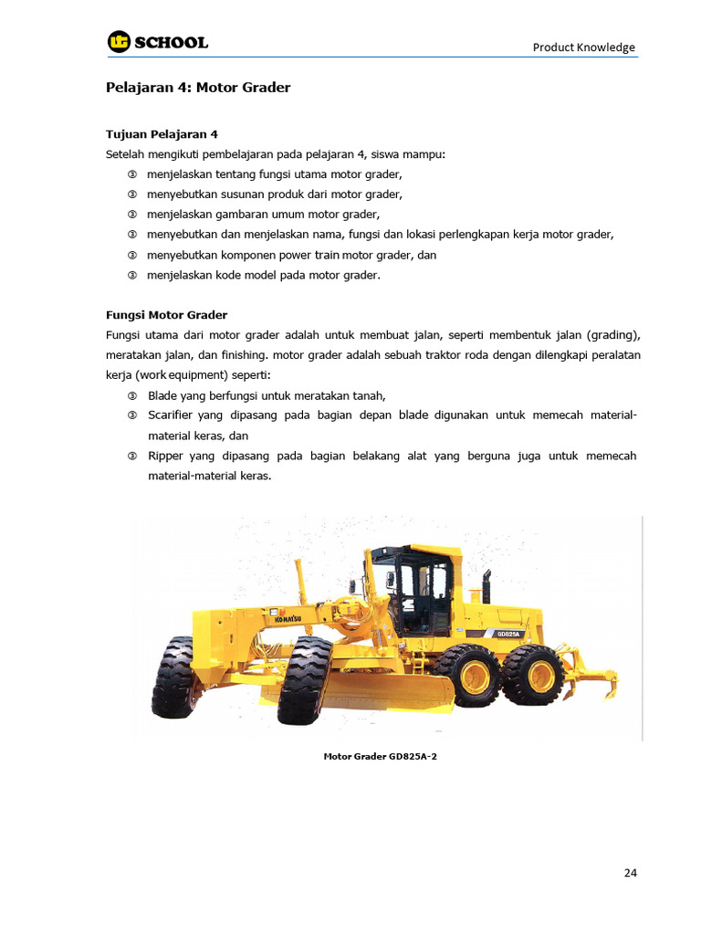 Materi Motor Grader | PDF