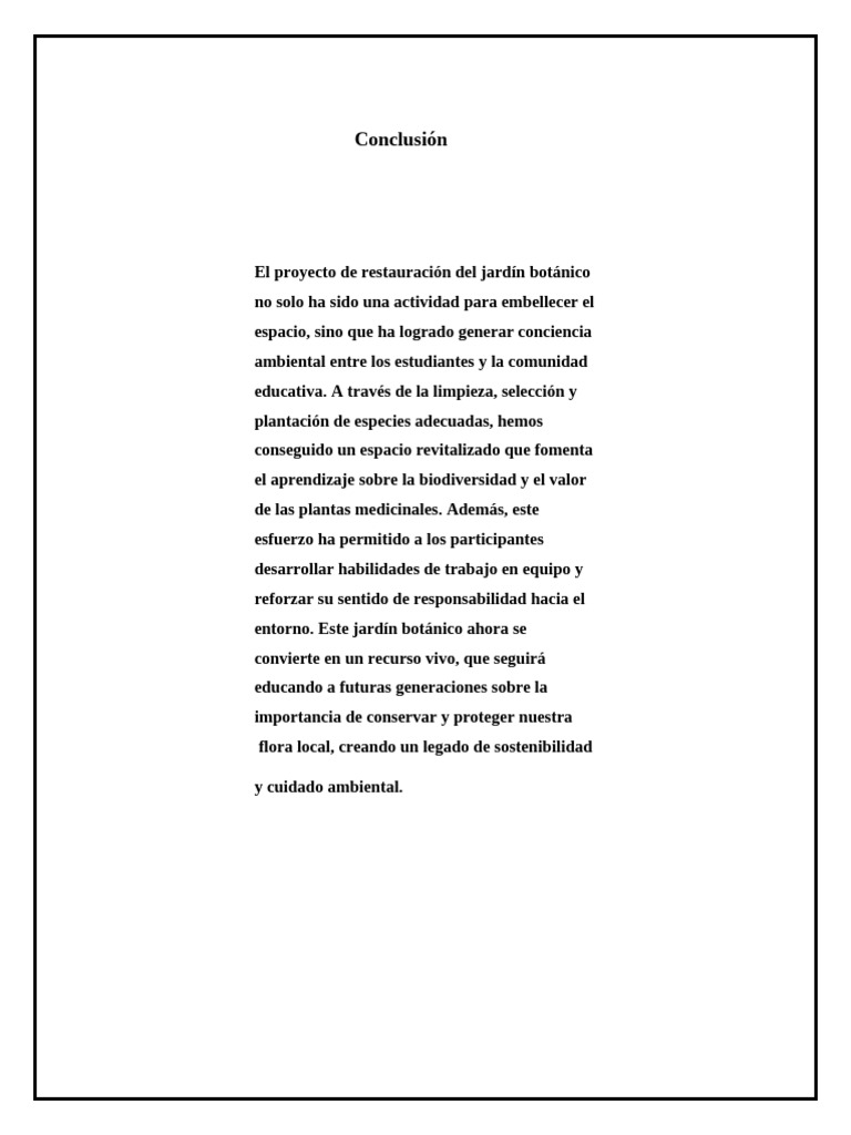 Conclusión | PDF | Ciencia y matemáticas