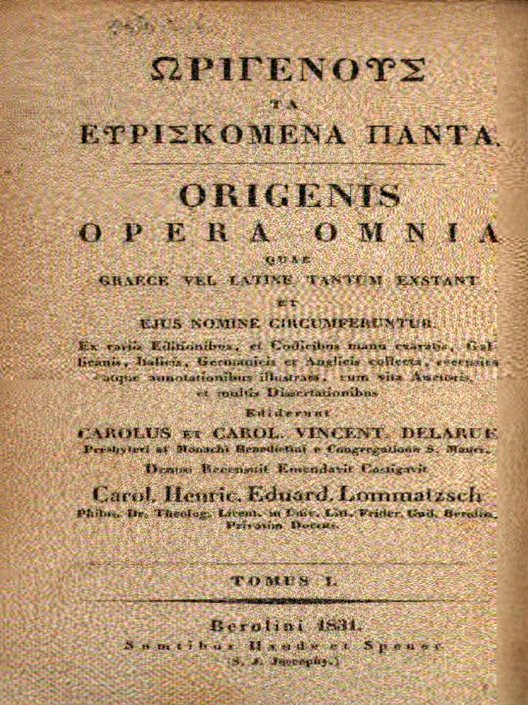 Opera Omnia - Tomus 1 | PDF