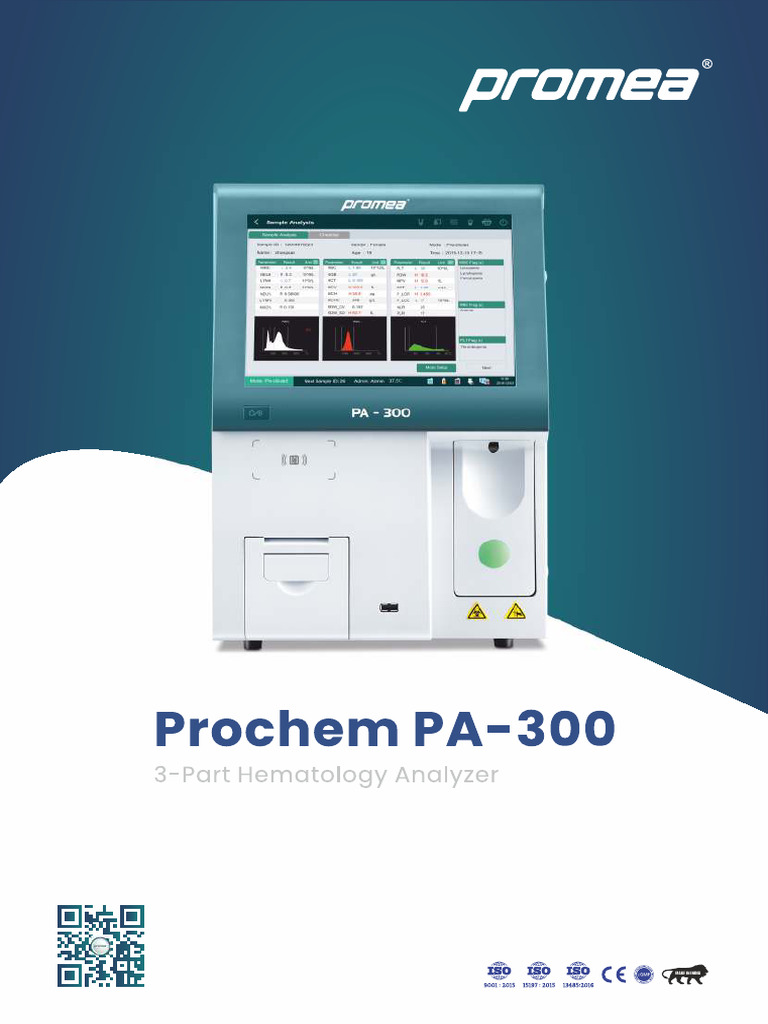 Prochem PA-300 (3 Part) Hematology Analyzer Brochure | PDF
