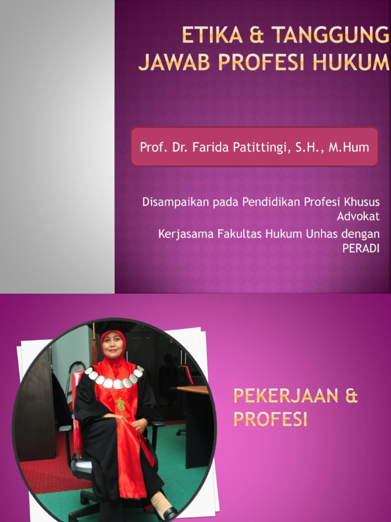 Etika & Tanggung Jawab Profesi Hukum | PDF