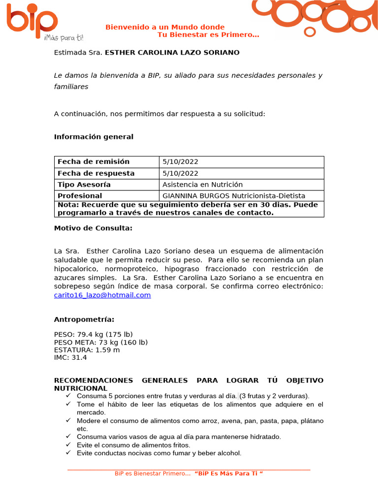 Nutricion 041891224 Esther Carolina Lazo Soriano Webhelp | PDF | Cocina ...