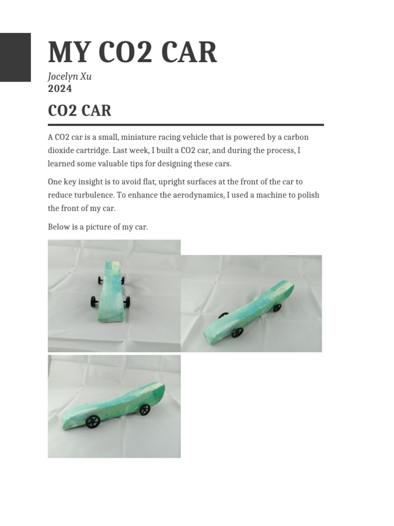 My Co2 Car | PDF