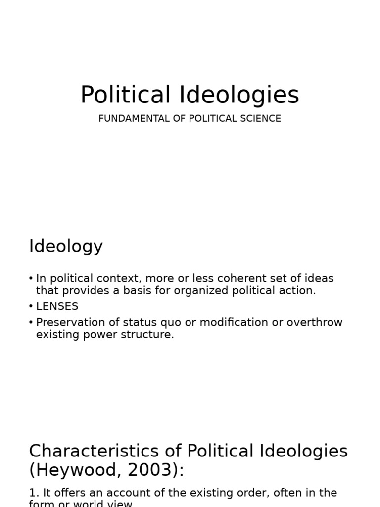 Overview of Political Ideologies | PDF | Marxism | Liberalism
