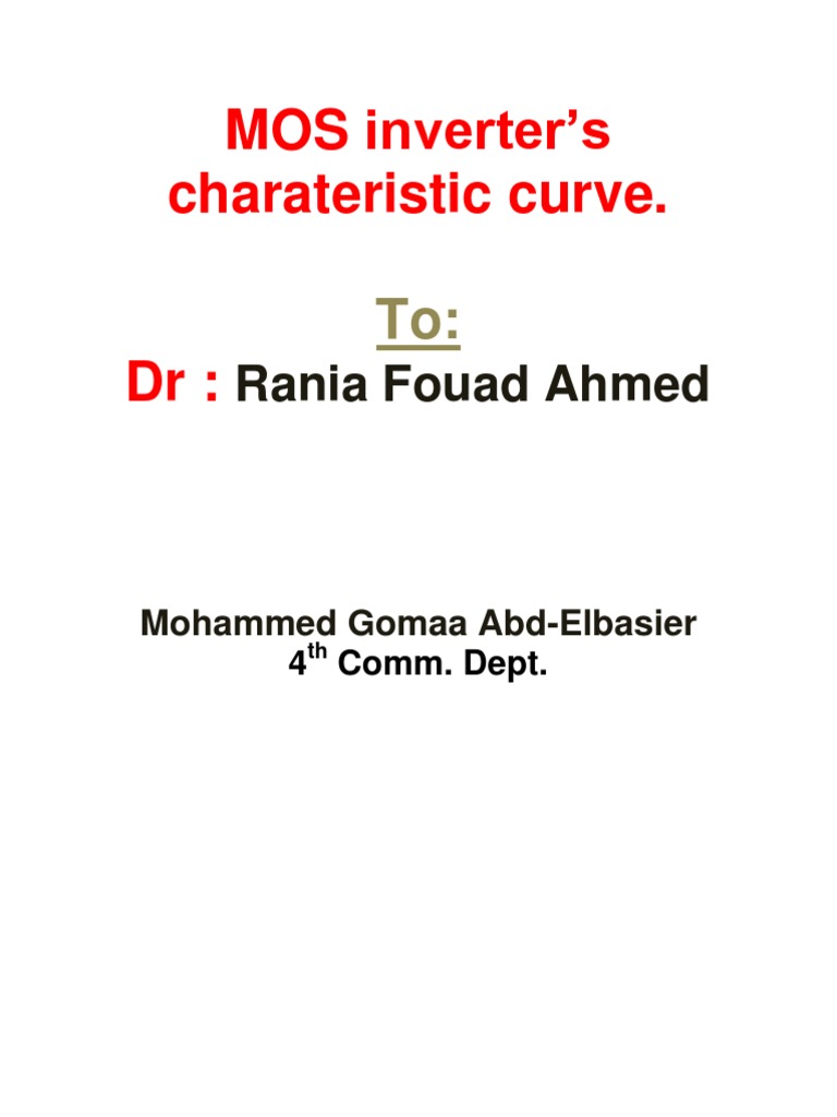 MOS Inverters Report | PDF | Mosfet | Cmos