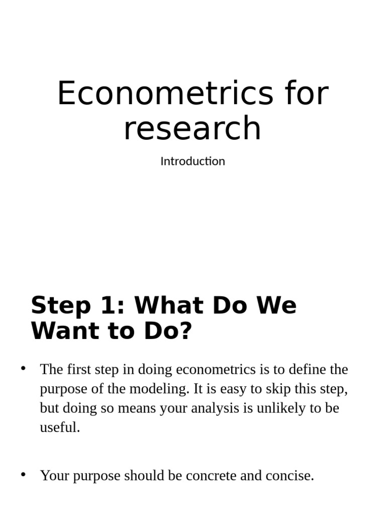Introduction to Econometric Analysis | PDF | Regression Analysis ...