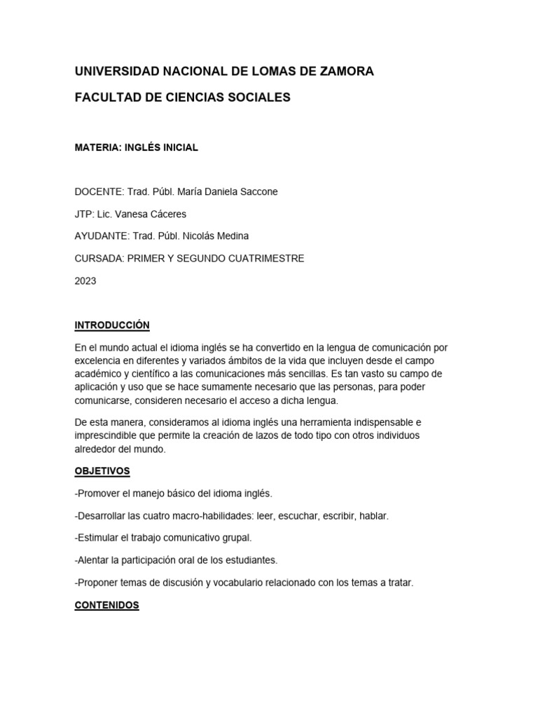 23 Ingles Inicial | PDF | Adjetivo | Idioma en Inglés