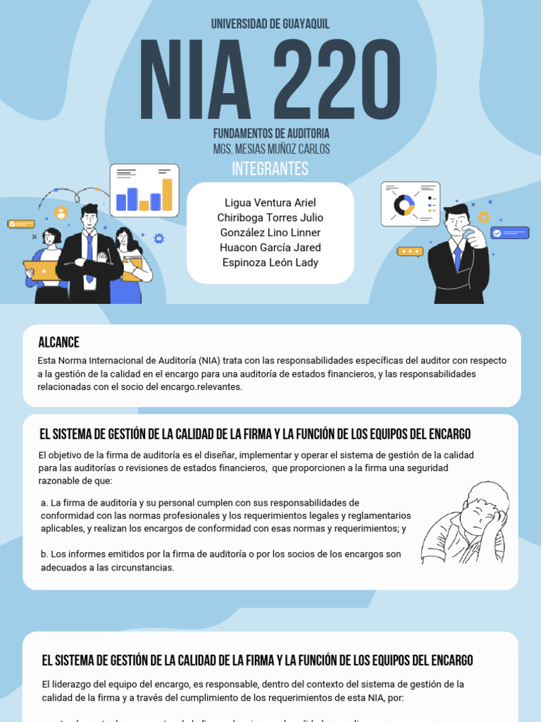 NIA 220, Grupal | PDF | Auditoría | Business