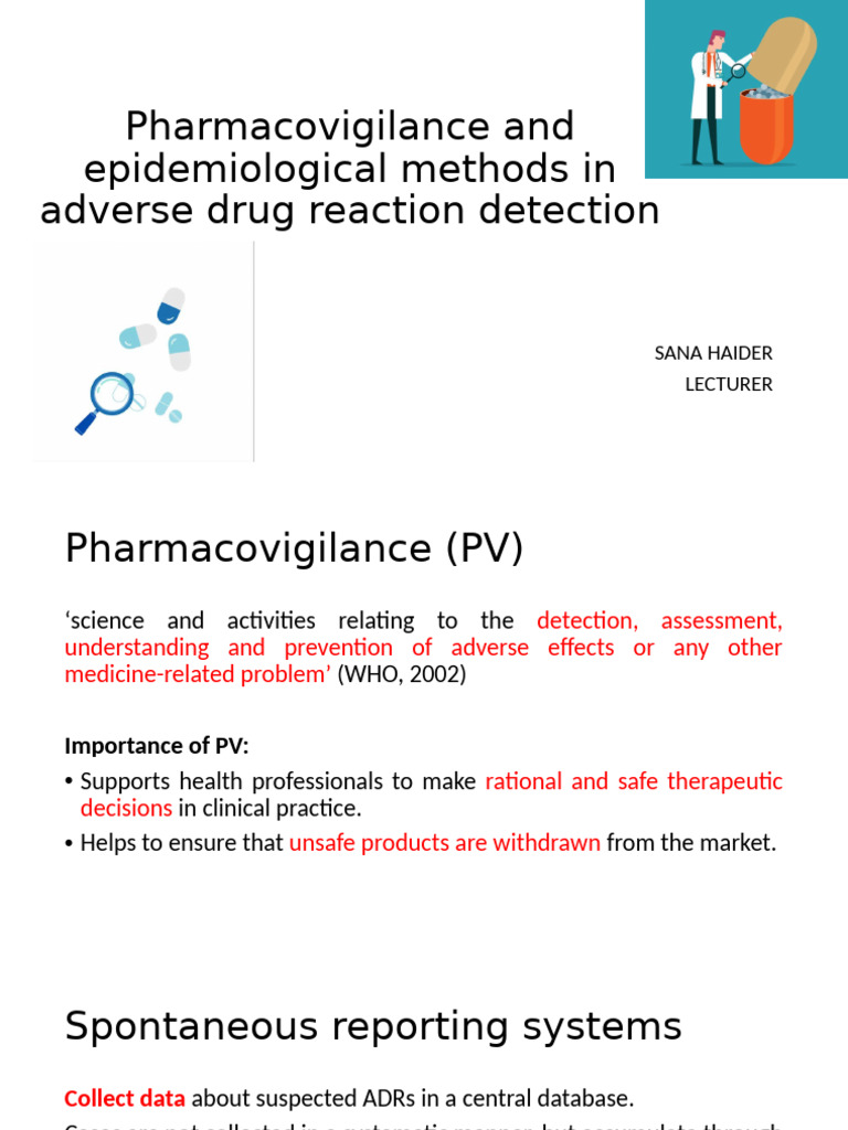 ADR Pharmacovigilance (Lec # 3) Final | PDF | Pharmacovigilance ...