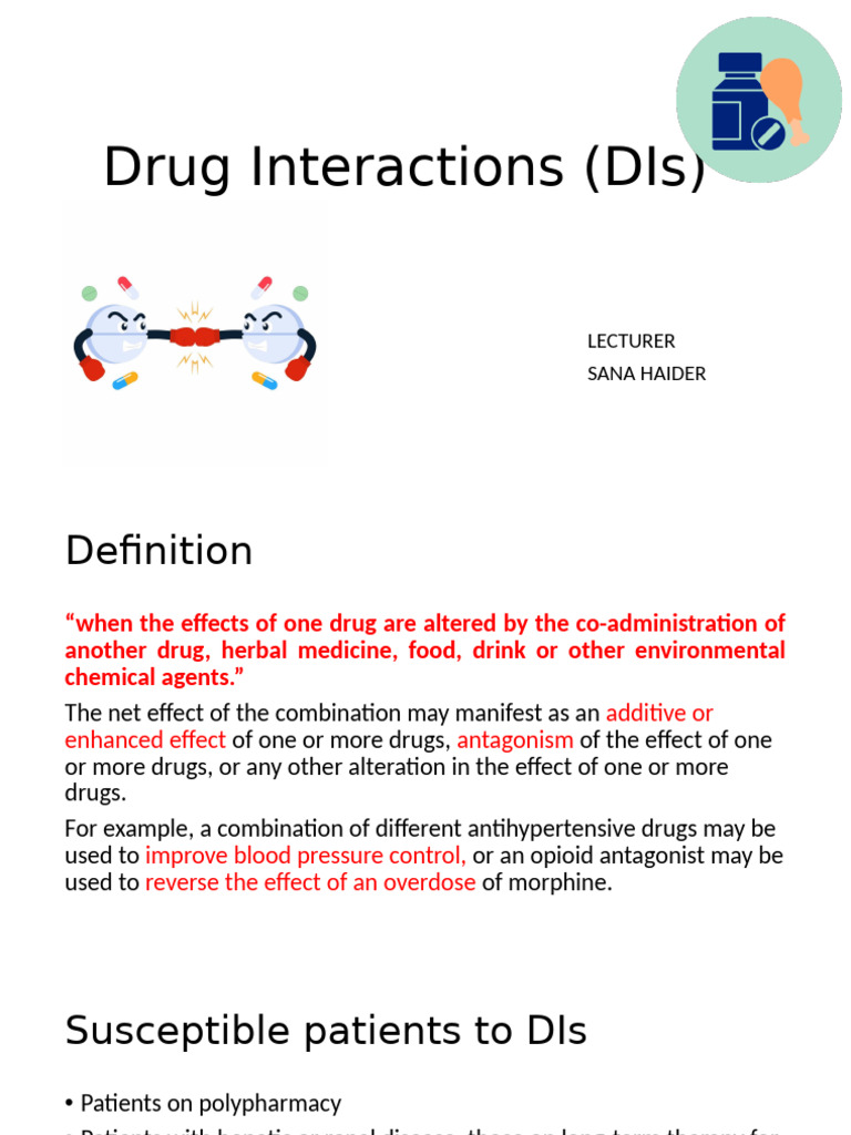 Drug Interactions (Lec # 4, Final) | PDF | Drug Metabolism | Cytochrome ...