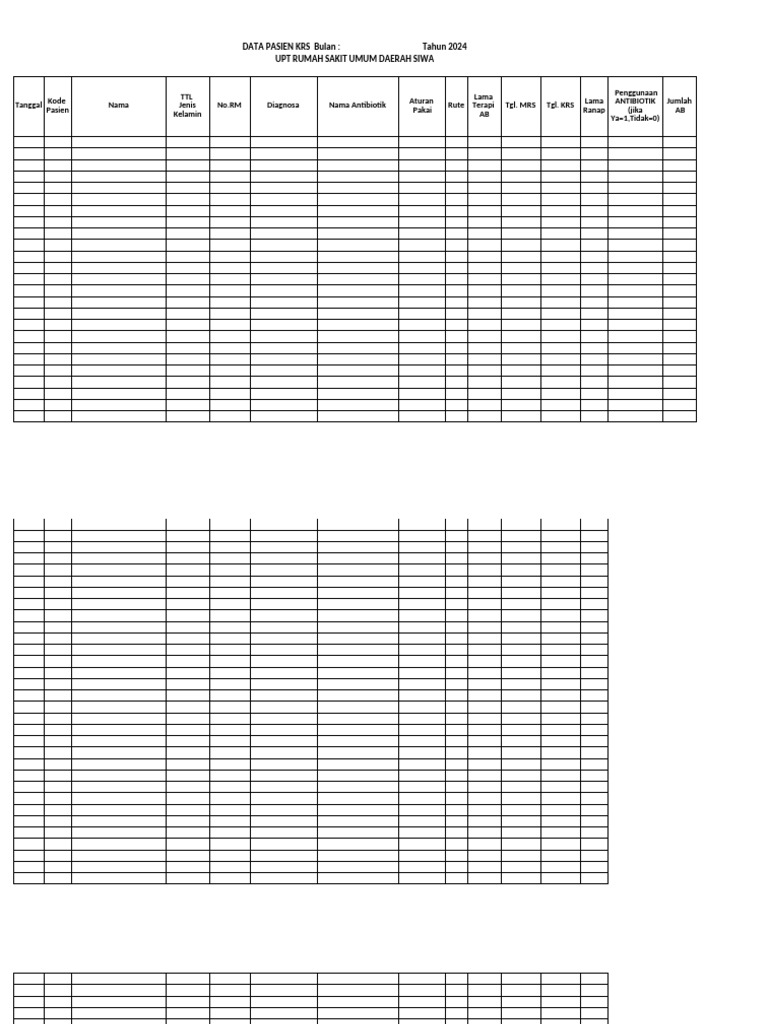 FORM 1.data Pasien 2022 | PDF