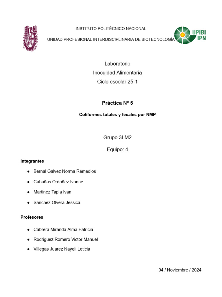 Análisis de Coliformes en Jamón VIVA | PDF | Las bacterias | Microbiología