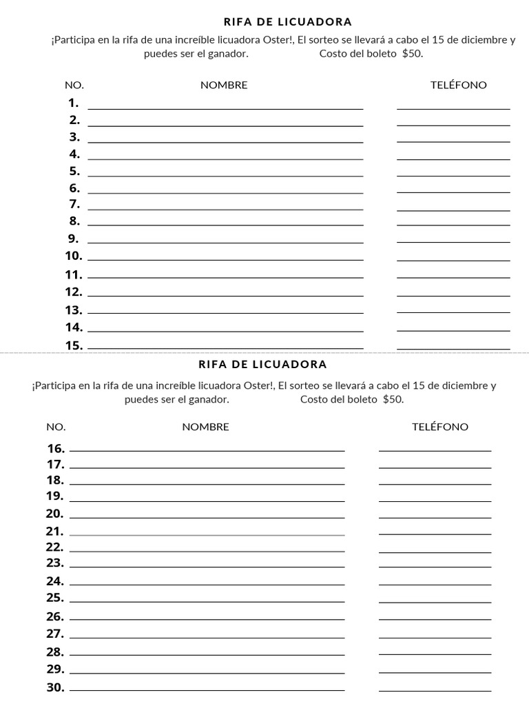 Rifa Litzy | PDF | Cocina, comidas y vino