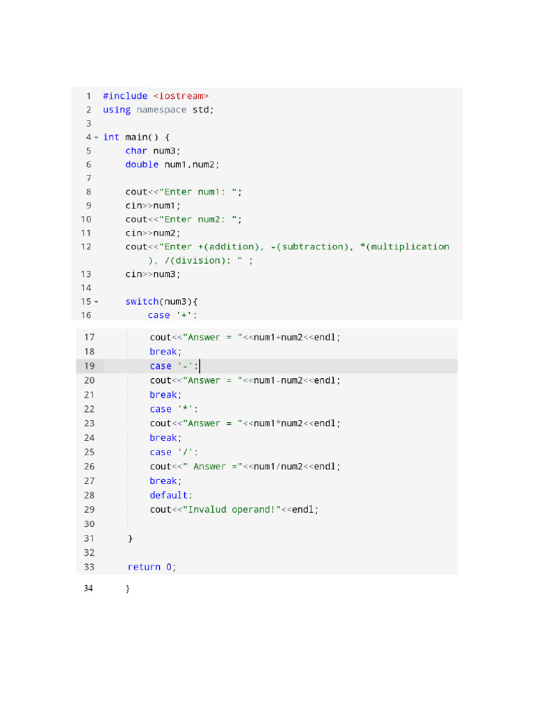 Switch Statement | PDF