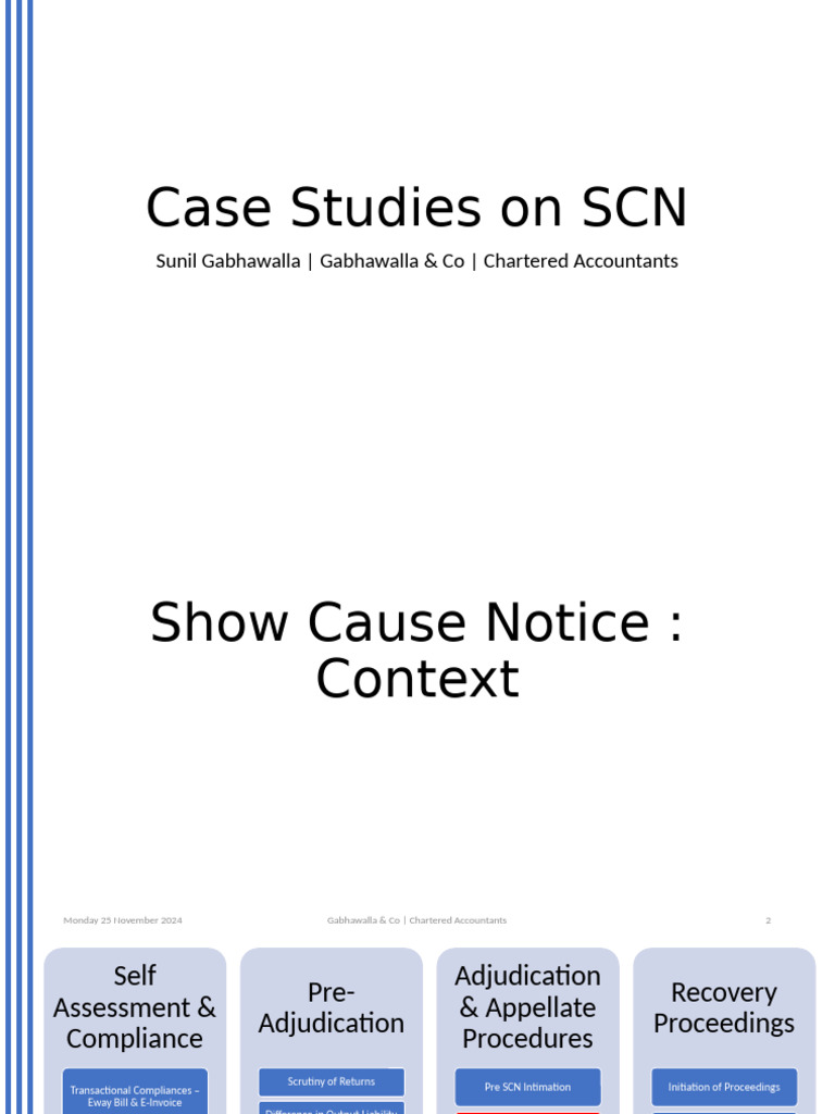 SCN Case Studies for GST Compliance | PDF | Justice | Crime & Violence