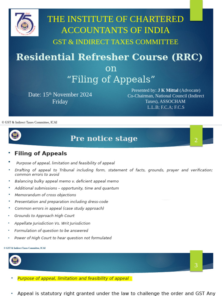 Filing Appeals in GST: Key Guidelines | PDF | Appeal | Jurisdiction