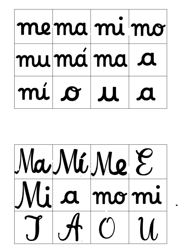 Juego de Sílabas Letra M | PDF