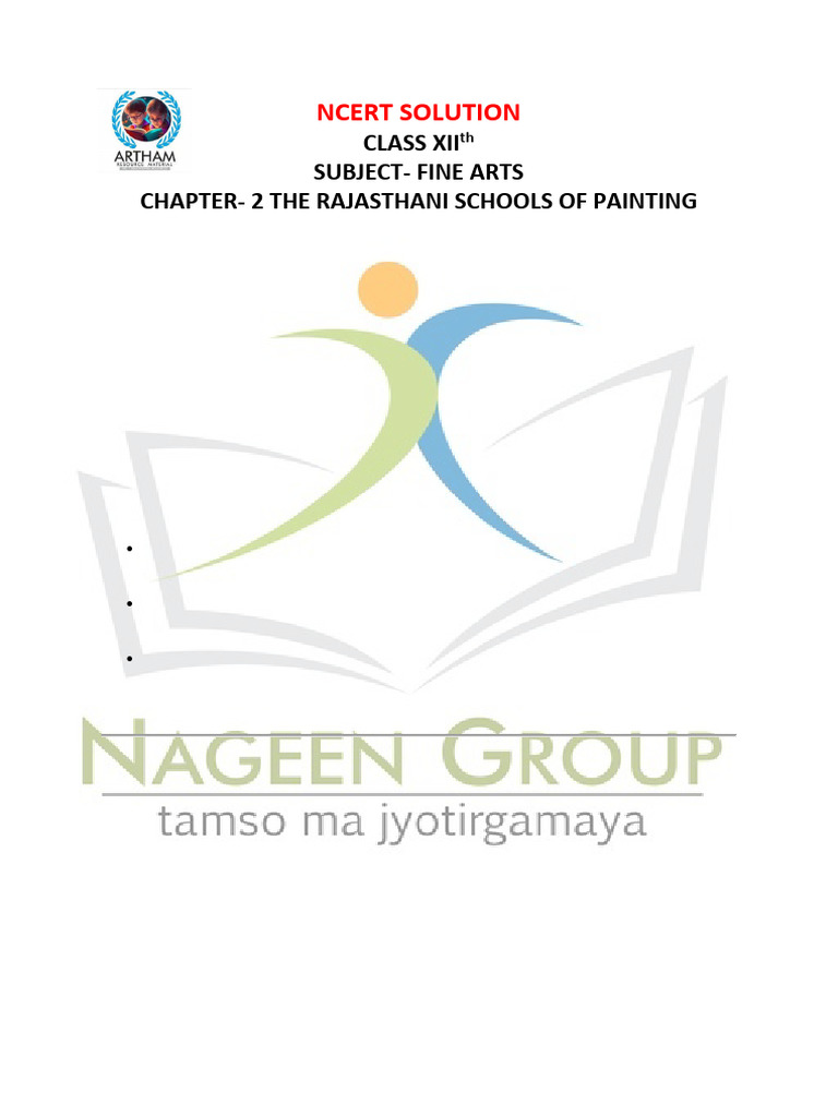 Class 12 Ncert Solution Fine Arts Chap 2 (2024-25) | PDF | Paintings