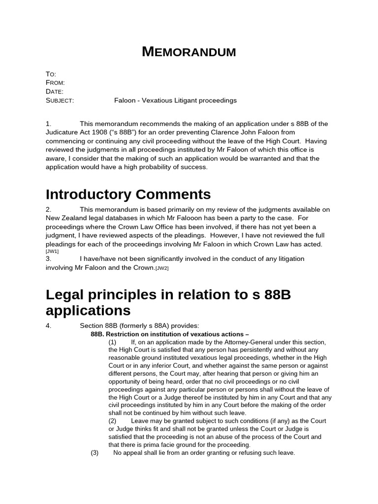 Torts (Vexatious As A Concept) | PDF | Vexatious Litigation | Tribunal