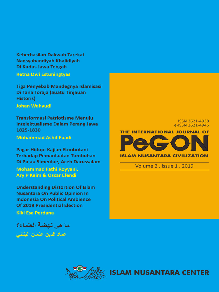 Volume 2 - Issue 1 - 2019: ISSN 2621-4938 e-ISSN 2621-4946 | PDF | Ilmu Sosial | Perjalanan