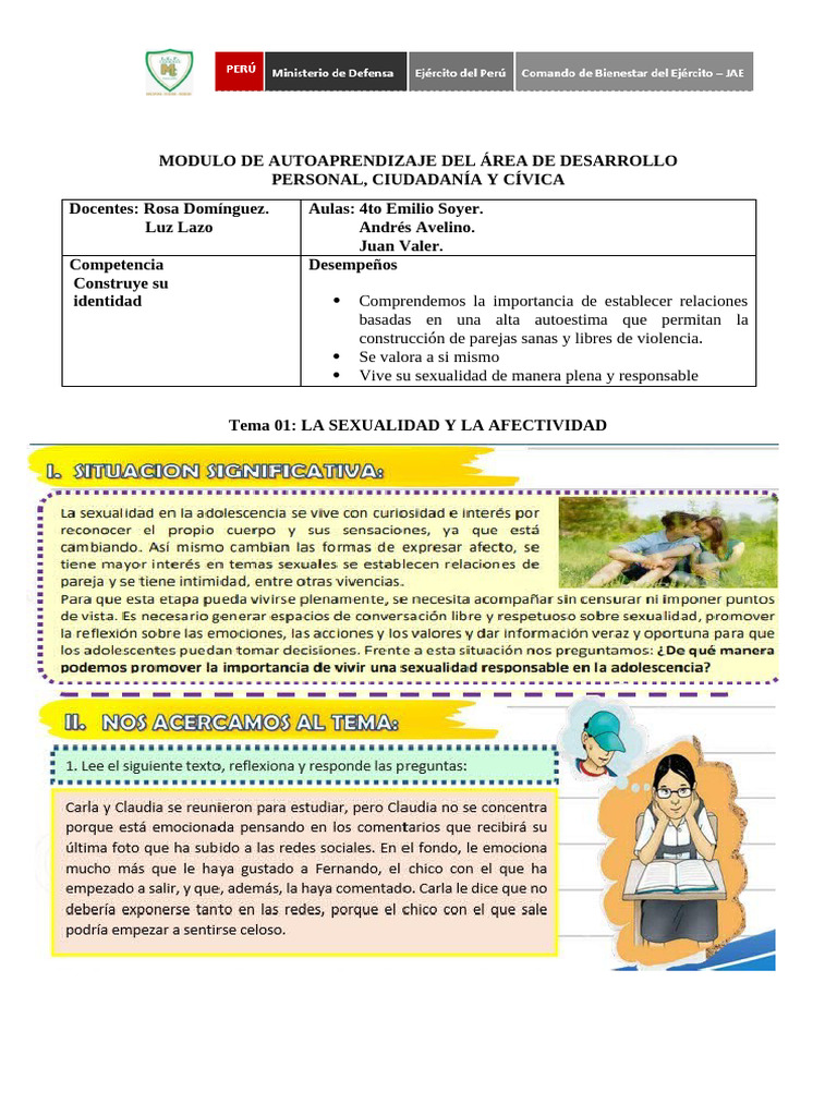 Modulo Vii Unidad DPCC Cuarto | PDF | Salud y bienestar