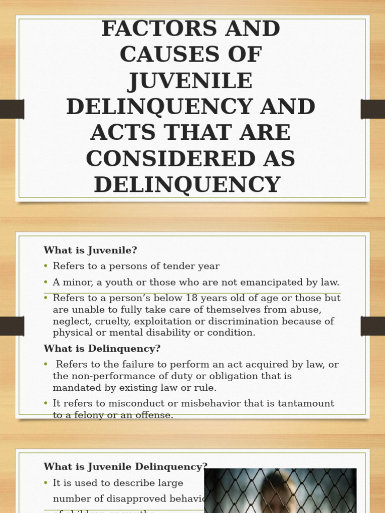 Factors-and-Causes | PDF | Juvenile Delinquency | Child Abuse