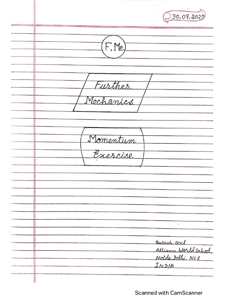 Fme Momentum Exercise | PDF