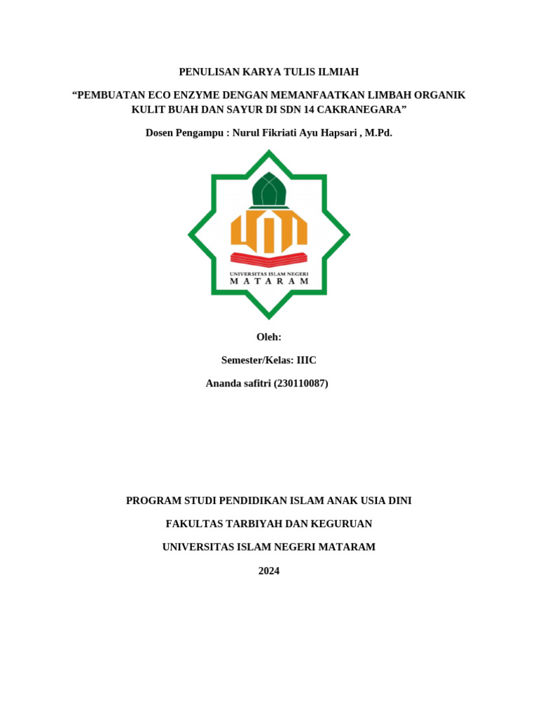 Penulisan Karya Tulis Ilmiah | PDF