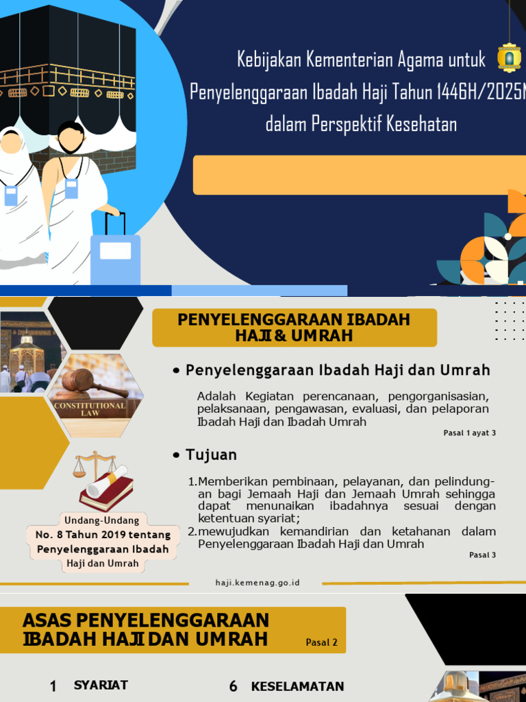 Kebijakan Kementerian Agama Utk PIH 2025 DLM Perspektif Kesehatan | PDF