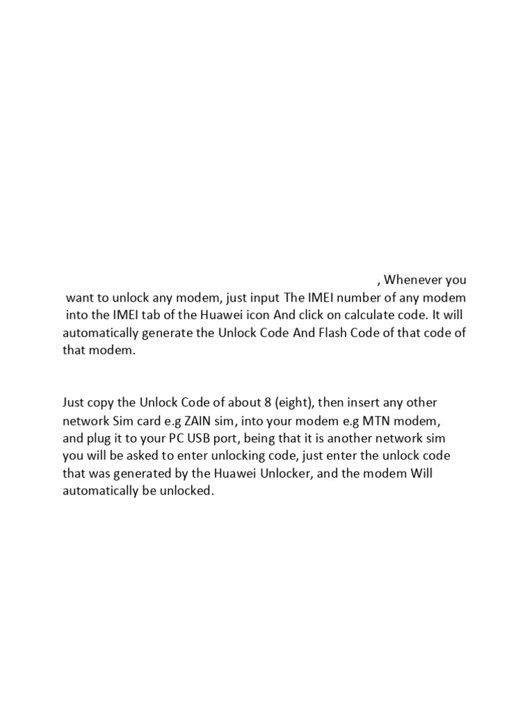 Unlock Huawei Modem: Step-by-Step Guide | PDF | Modem | General Packet ...