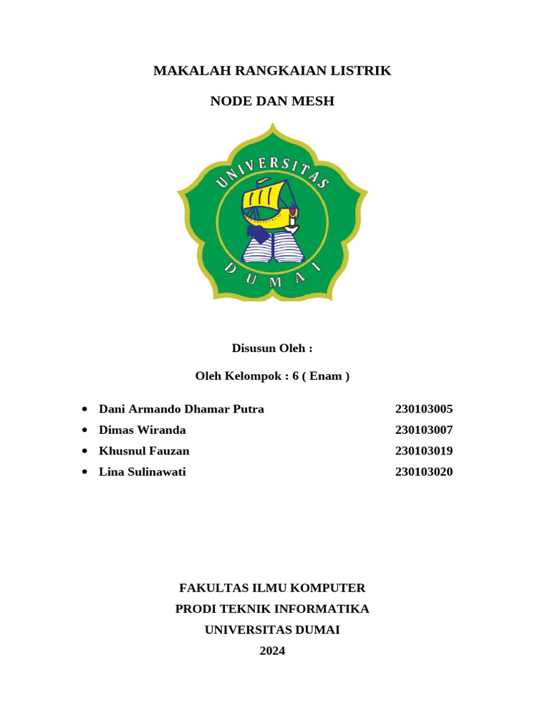 Kel.6 Makalah Node Dan Mesh | PDF | Sains & Matematika | Komputer