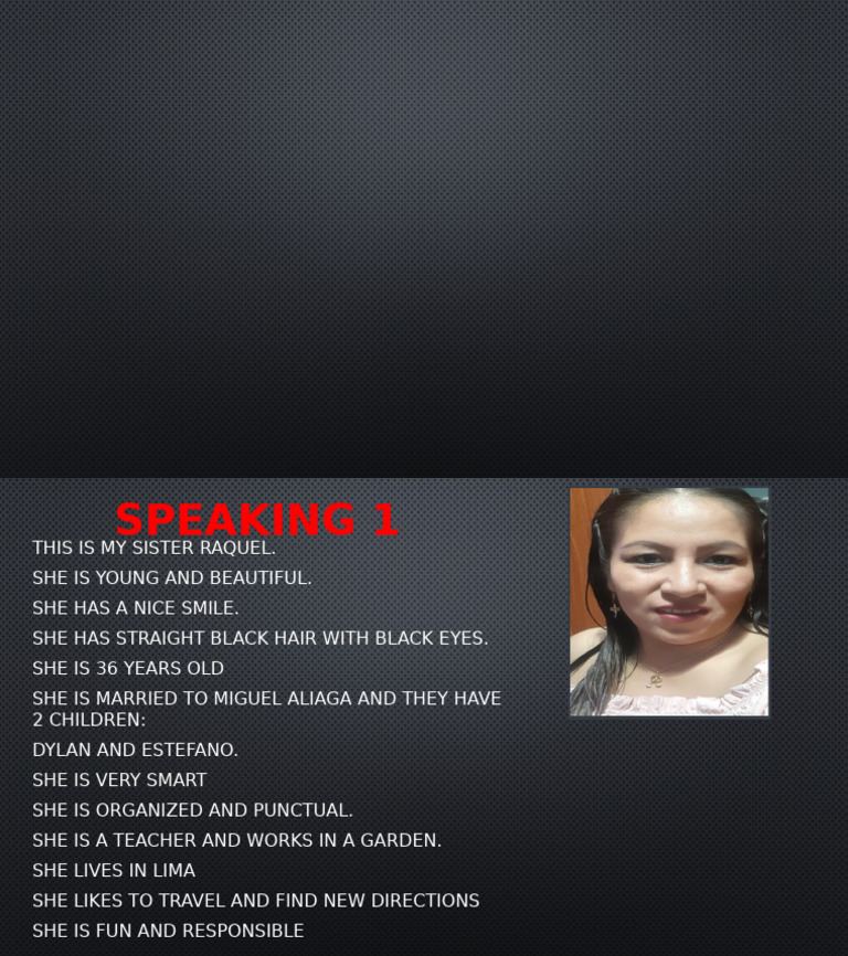 Speaking 1 | PDF