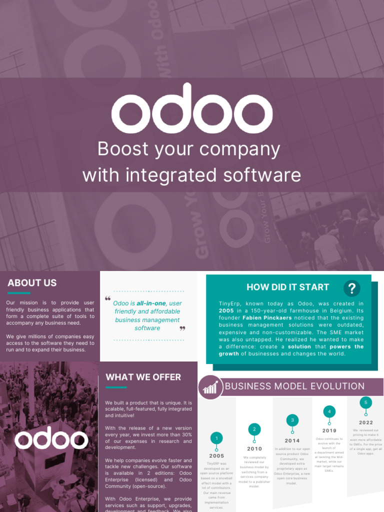 Odoo Brochure (General) | PDF | Small And Medium Sized Enterprises ...