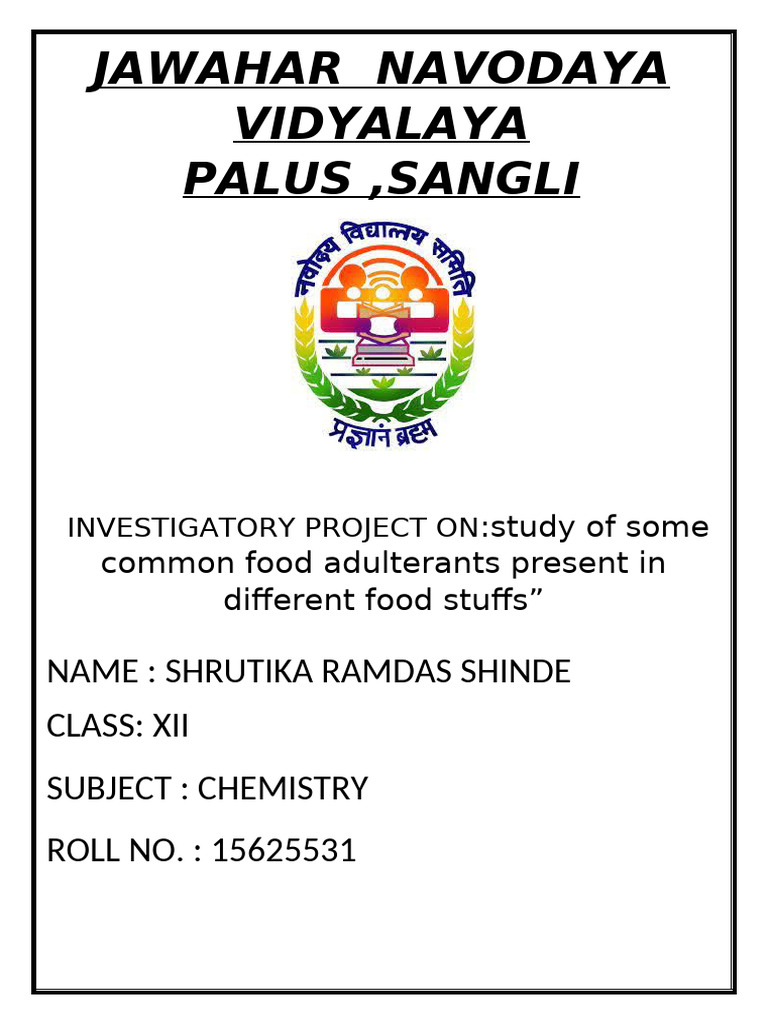 Chem Bio Project 12TH Class | PDF | Science & Mathematics