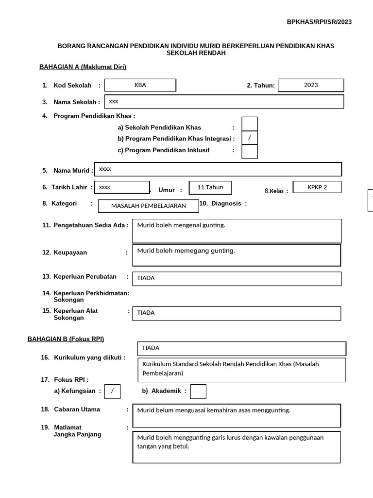 Rpi Fasa 2 (1) Kefungsian Rendah 1-1 | PDF