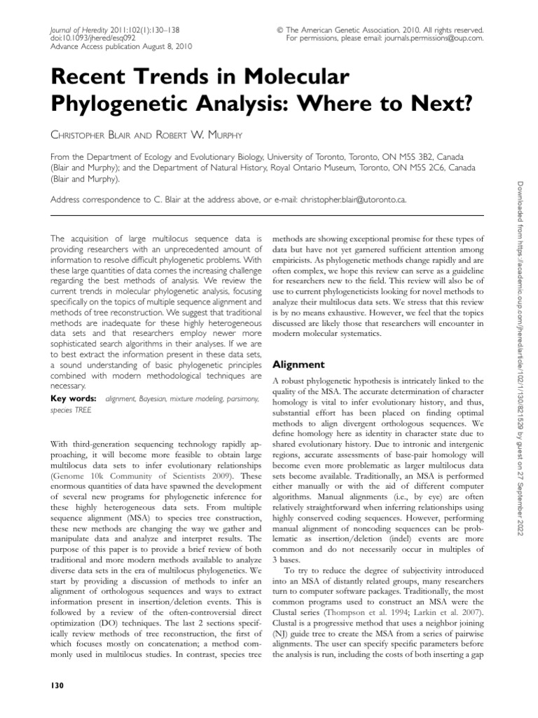 fhylogenetics | PDF | Sequence Alignment | Phylogenetics