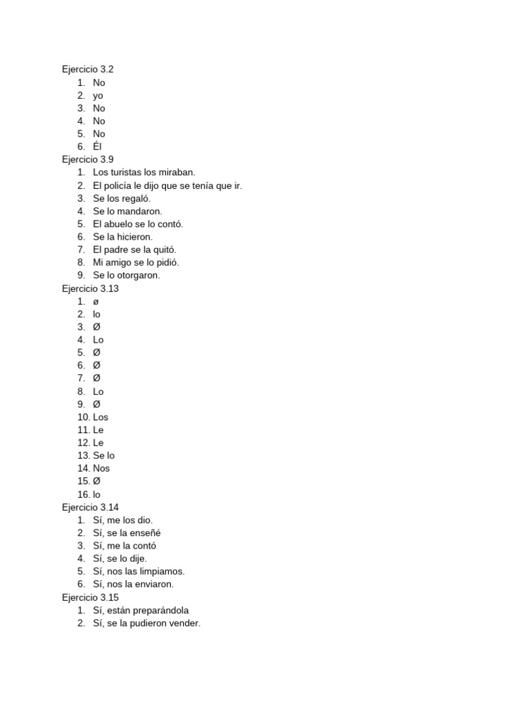 Ejercicios de gramática en español | PDF | Artes del Lenguaje y ...