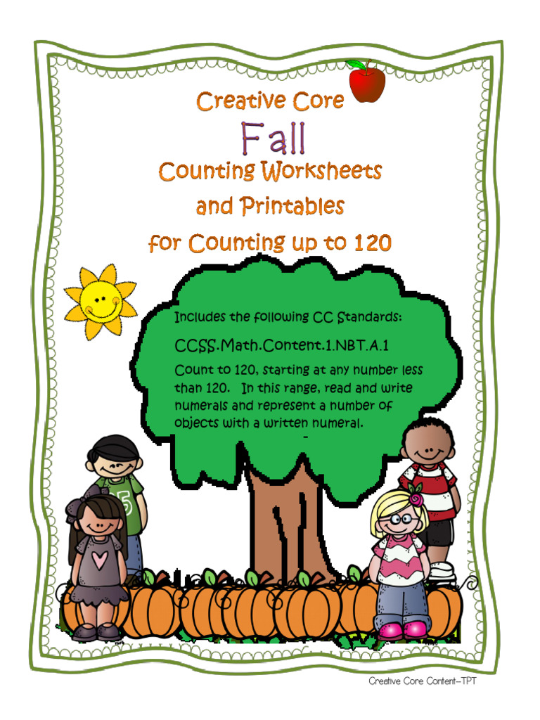 Fall Counting Common Core Aligned Counting Worksheets | PDF