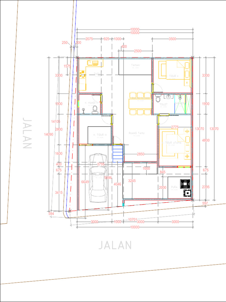 Denah Rumah: Tata Letak dan Dimensi Ruangan | PDF
