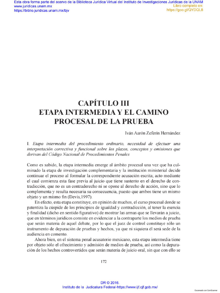 Etapa Intermedia y El Camino Procesal de La Prueba | PDF