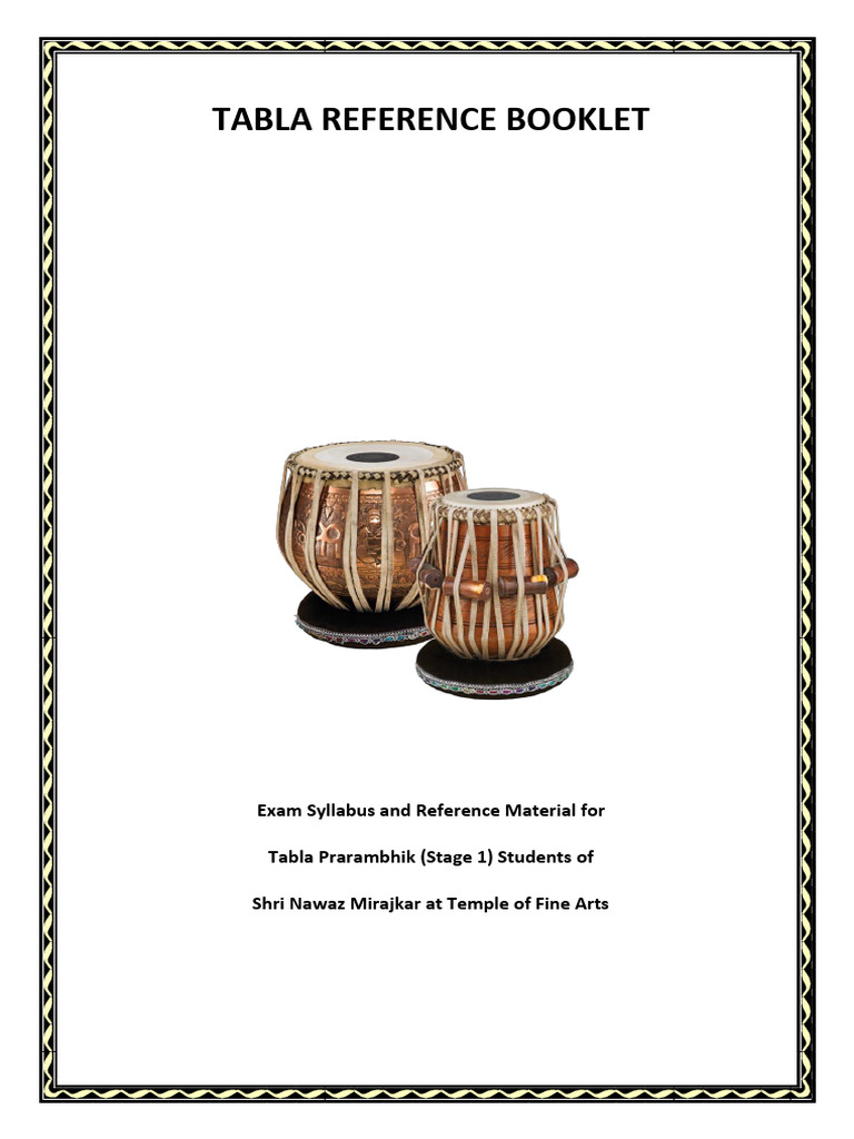 Tabla Stage 1 Ref Booklet | PDF | Rhythm And Meter | Classical And Art ...