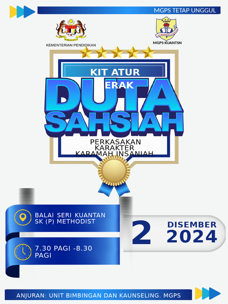 Template Buku Program Kit Atur Gerak Duta Sahsiah MGPS | PDF