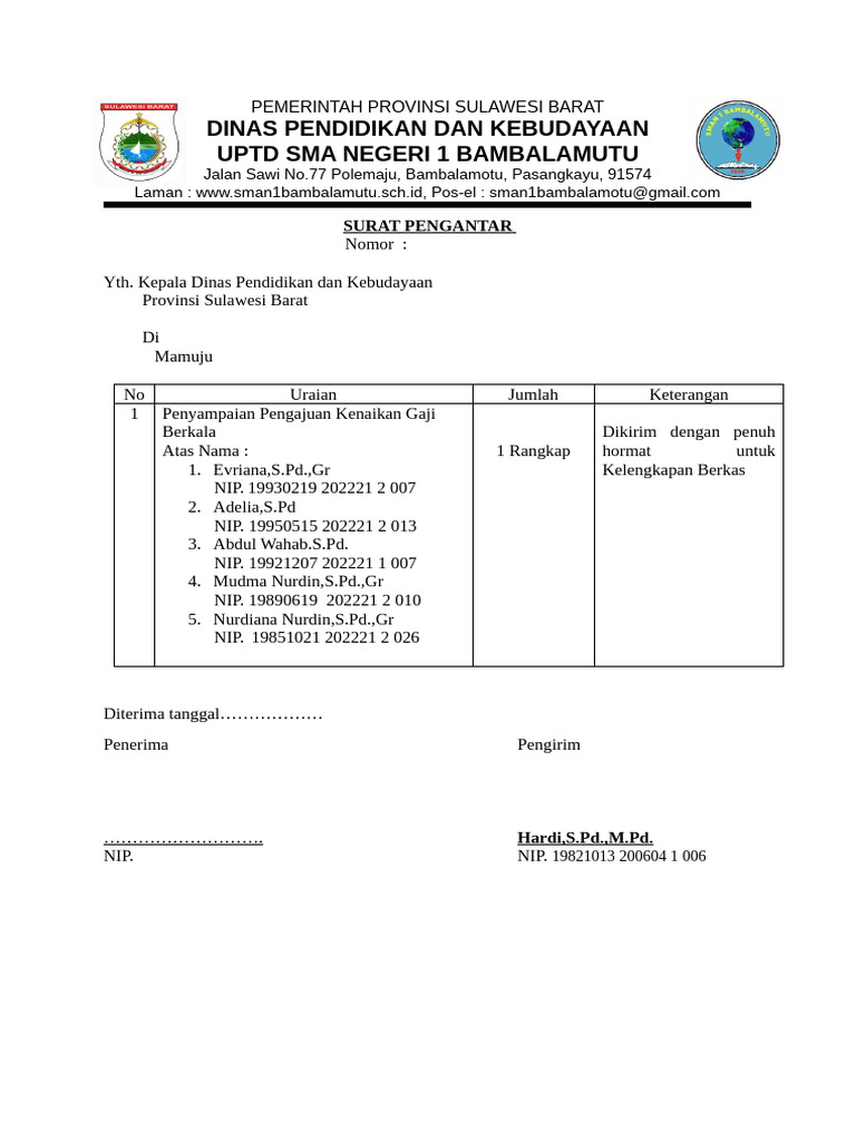 Surat Pengantr KGB | PDF