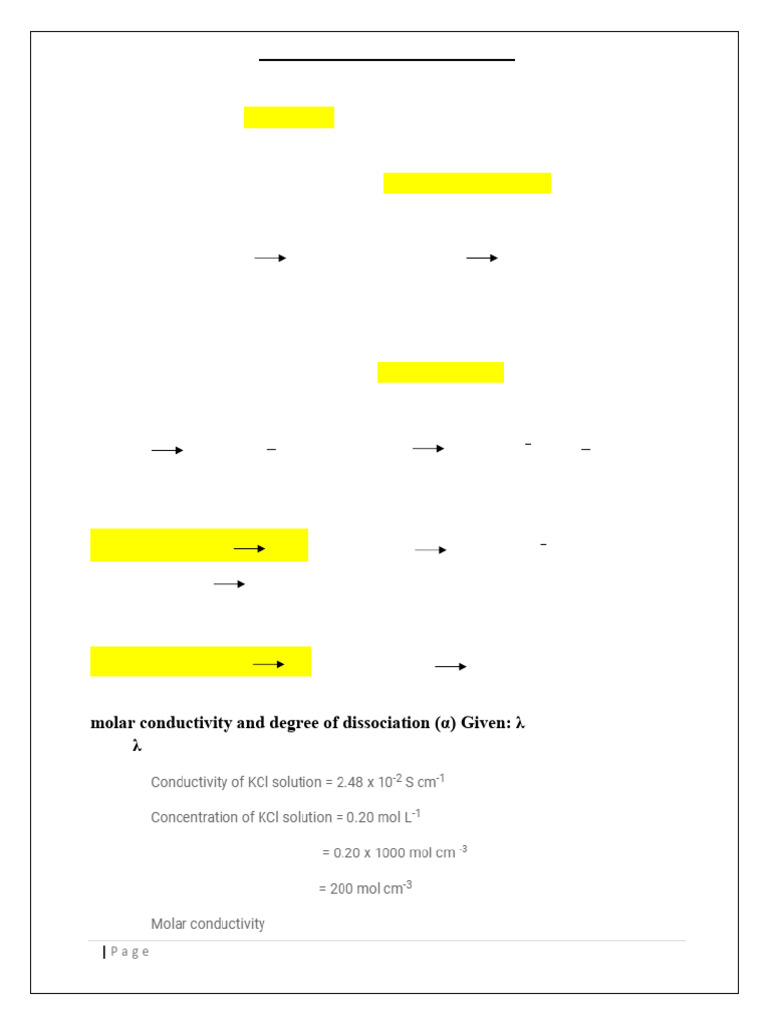 Electrochemistry PYQ & Solutions | PDF | Electrochemistry | Electrolyte