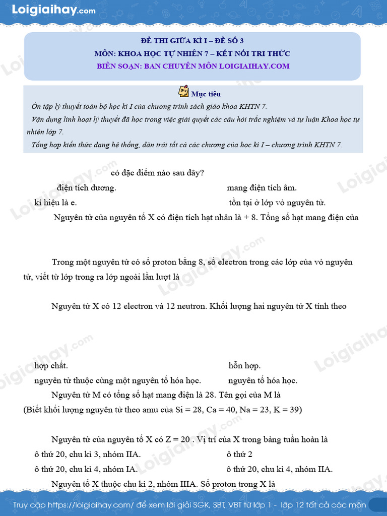 De Thi Giua Ki 1 KHTN 7 Ket Noi Tri Thuc de So 3 1672218751 1 5 | PDF