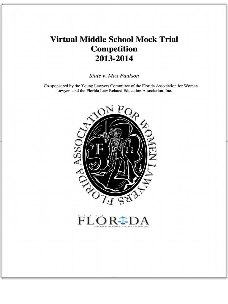 Virtual Middle School Mock Trial Competition PDF | PDF