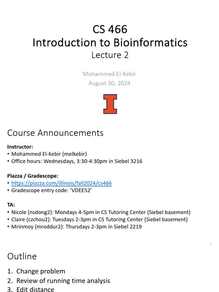 Lecture 2 | PDF | Sequence Alignment | Combinatorics