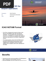 ICAO NOTAM Format Example for Airports | PDF | Air Traffic Control | Runway