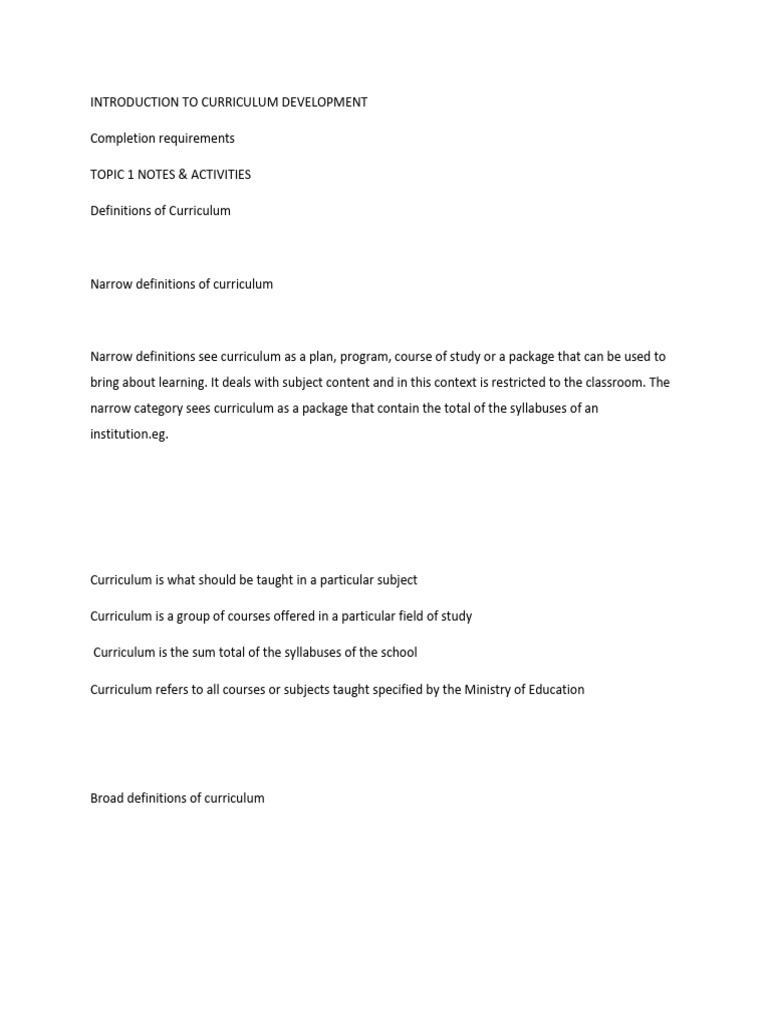Curriculum Development Essentials Guide | PDF | Curriculum | Critical ...